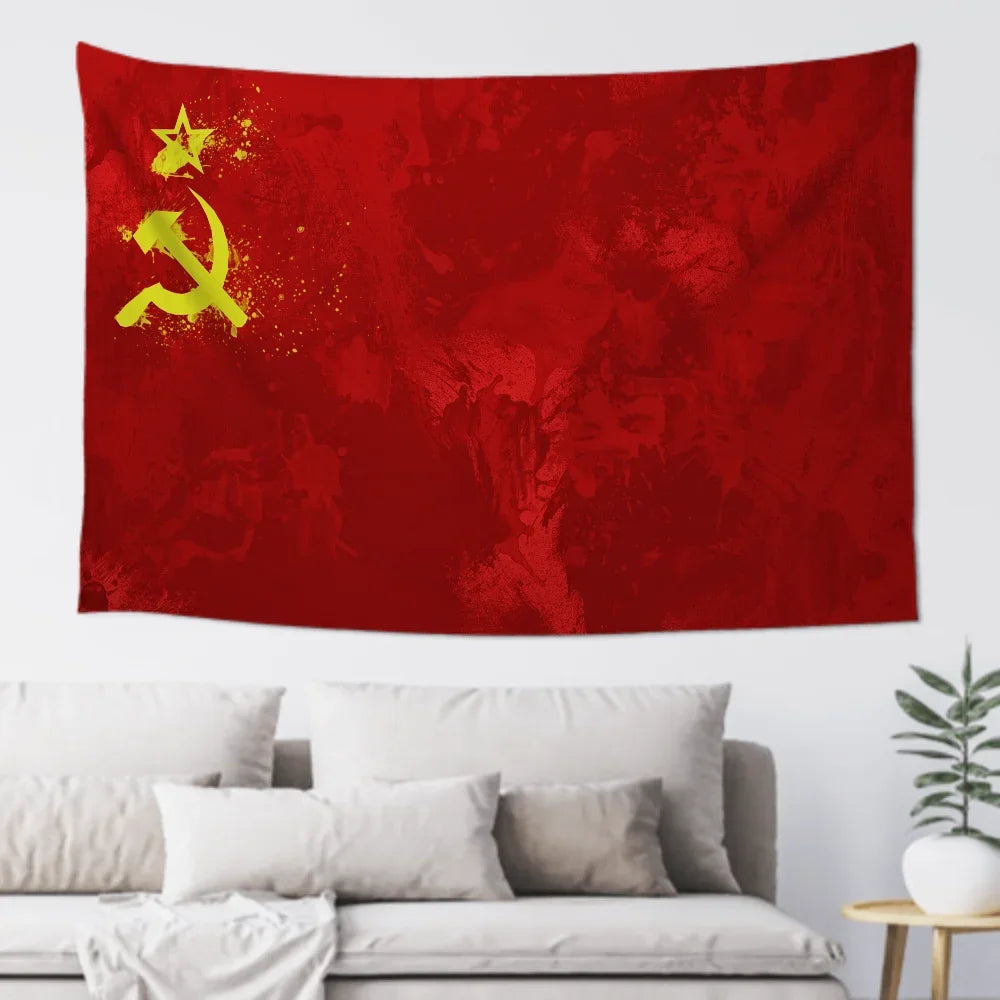 LGBTQ+ RAINBOW HAMMER SICKLE FLAG & Communist Universe