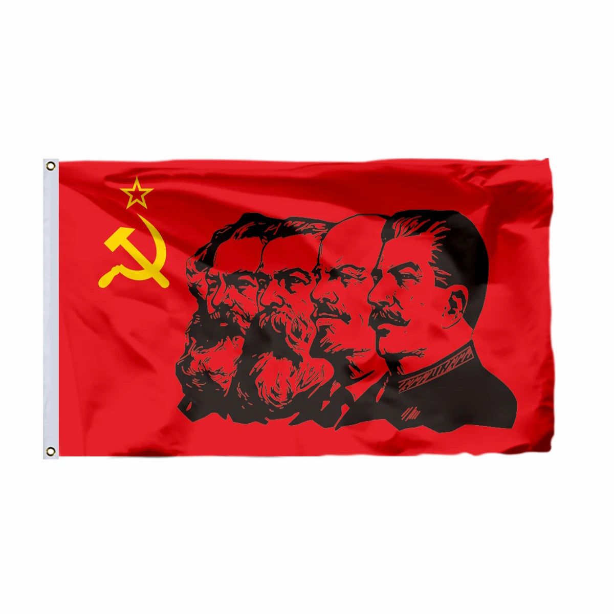 USSR FLAG MARX ENGELS LENIN STALIN RED & Communist Universe